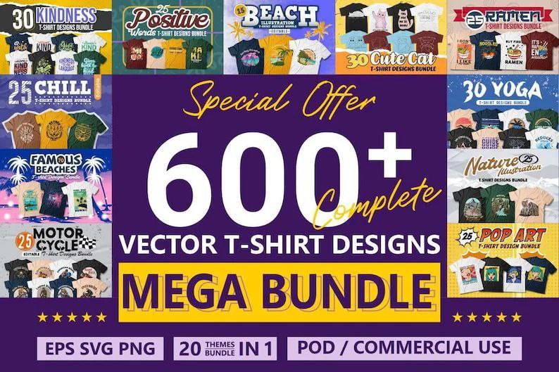 600 Vector Design Bundle | Amazing